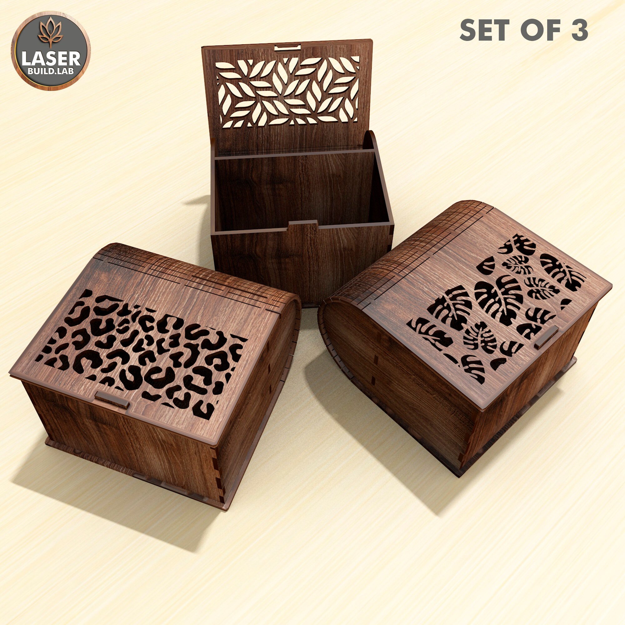 Laser File Box Book 3d Svg File Box 3mm and Laser Cut Box Template ...