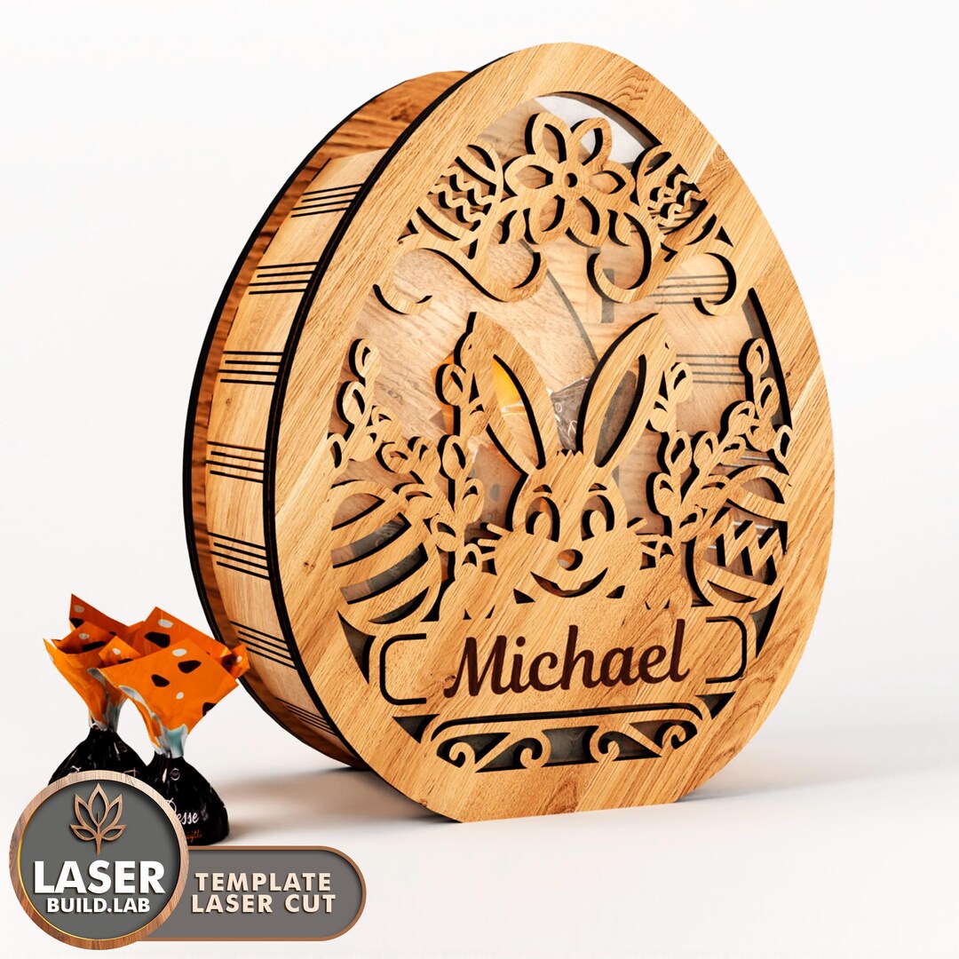 Easter Laser Cut Box Candy, Easter Laser Svg, Easter Box Svg, Laser ...