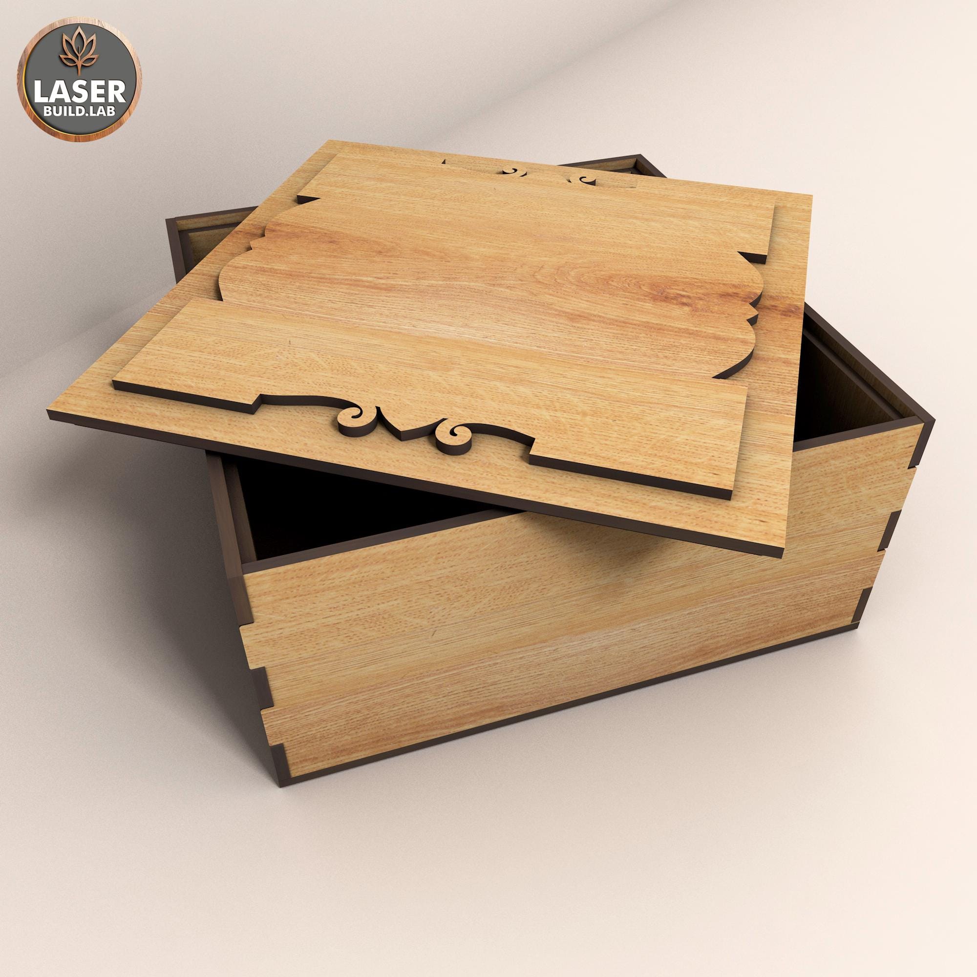 Laser Cut Files Box Wooden and Svg Files for Laser Box, Laser Box ...