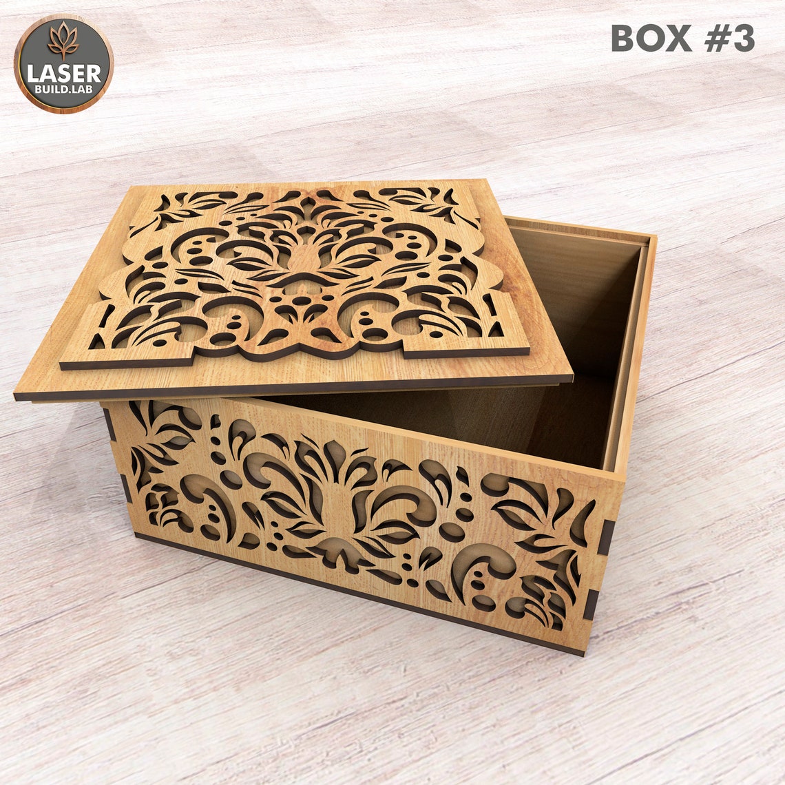 Laser Cut File Box and Laser Cut Box Svg, Laser File Box 3mm 1/8 Inch ...
