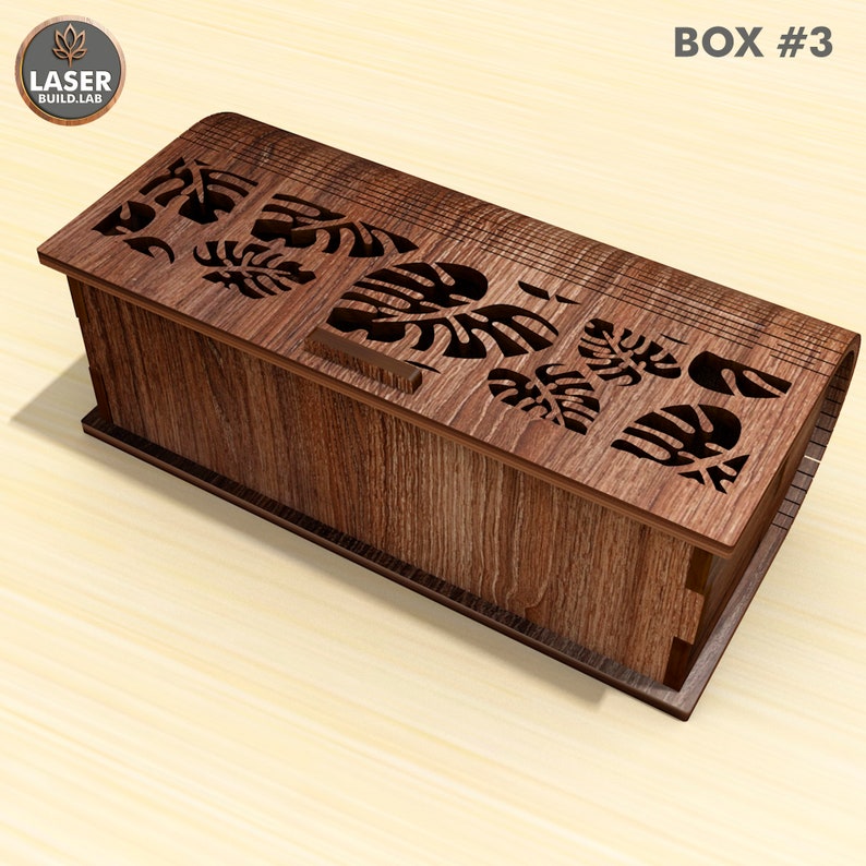 Laser Cut Book Box Svg Laser Cutting Files and Wooden Book Box File ...