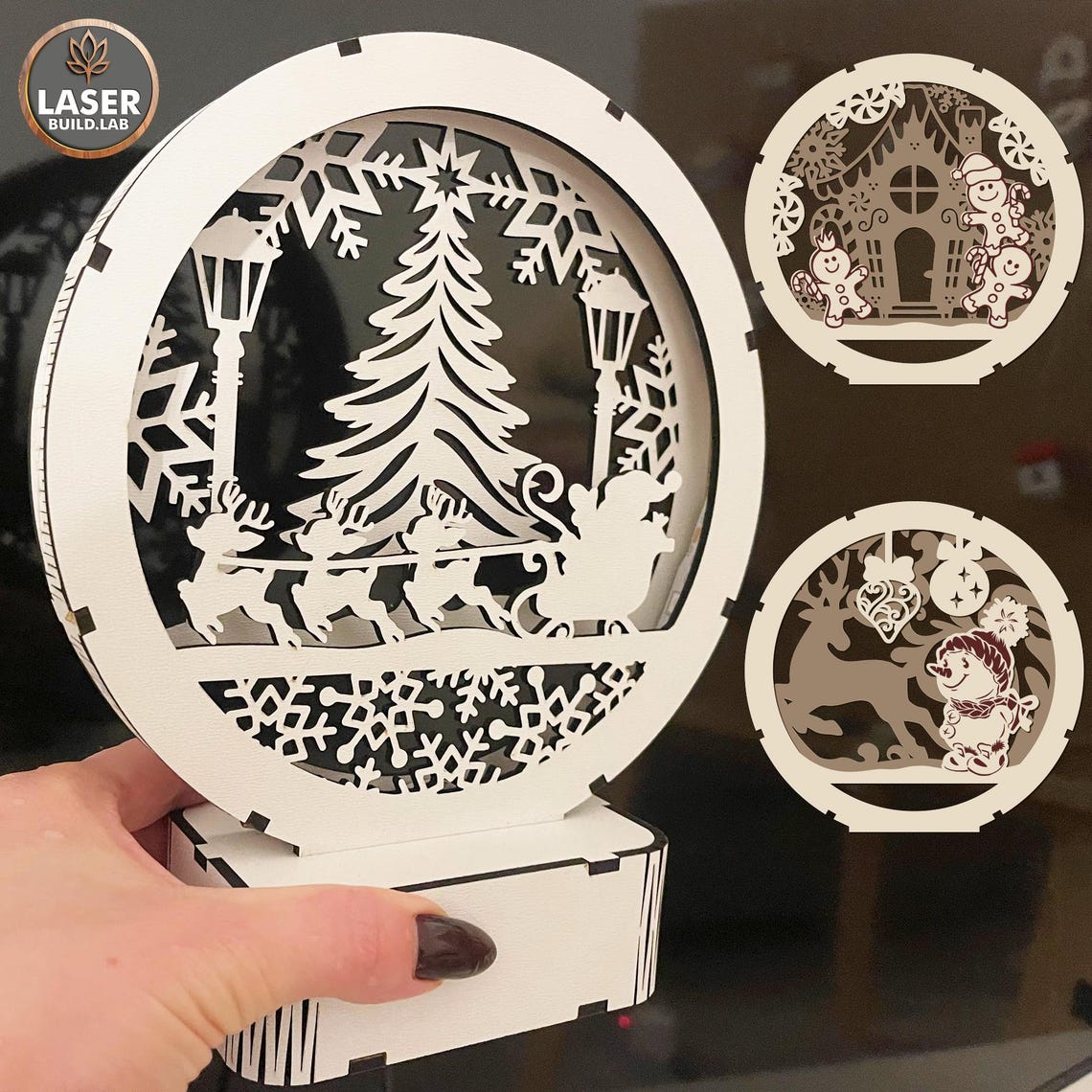 BIG SALE Christmas Laser Cut Files Svg for New Year Decorations, Dxf ...