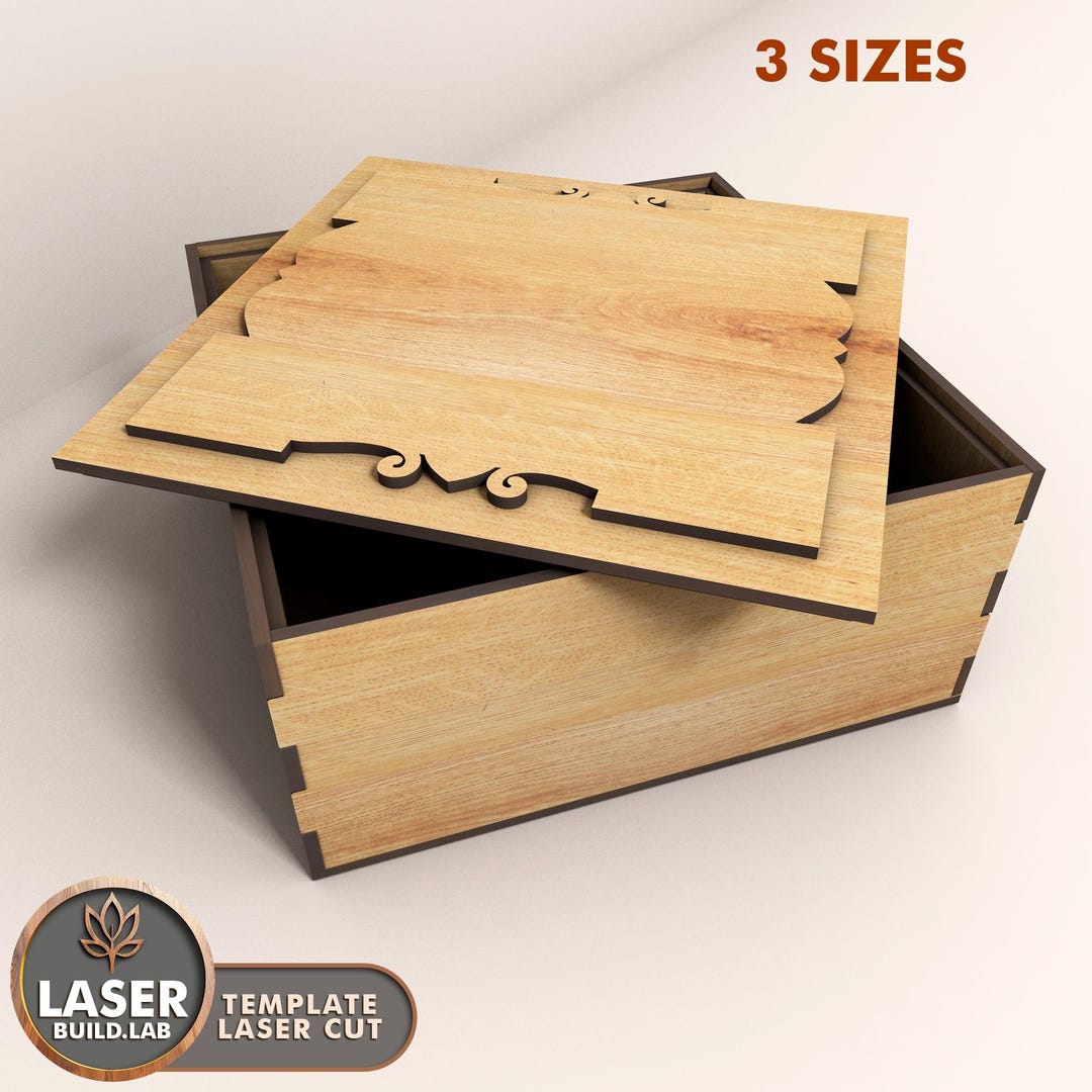 Laser Cut Files Box Wooden and Svg Files for Laser Box, Laser Box ...