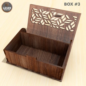 Set of 9 Laser Cut Box Svg Laser Cutter Box and Box Lasercut, Box ...