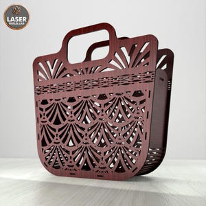 Laser Svg Beach Bag Laser Cut File, Purse Lasercut or Beach Bag Pattern ...