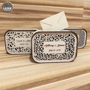 Laser Cut File Wedding Card Box Dxf Cut File, Wedding Laser Cut Box ...