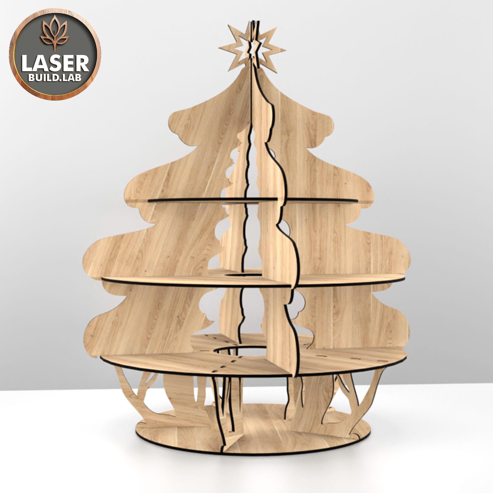 Advent Calendar Houses With Christmas Tree Laser Cut Files Svg for ...