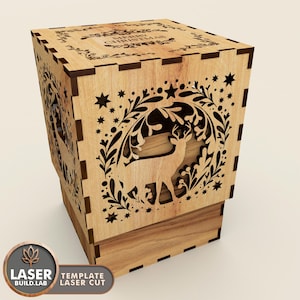 Christmas Laser Cut Box File, Box Dxf File, Box Laser Svg, Glowforge ...