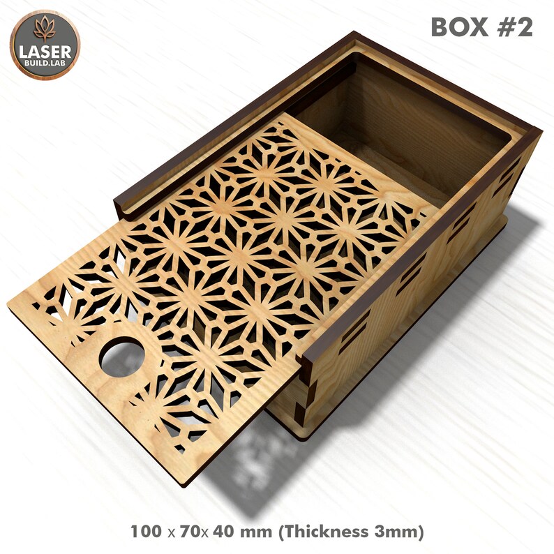 Set 15 Laser Cut File Box With Lid Svg for Laser, Laser Cut Wood Box ...