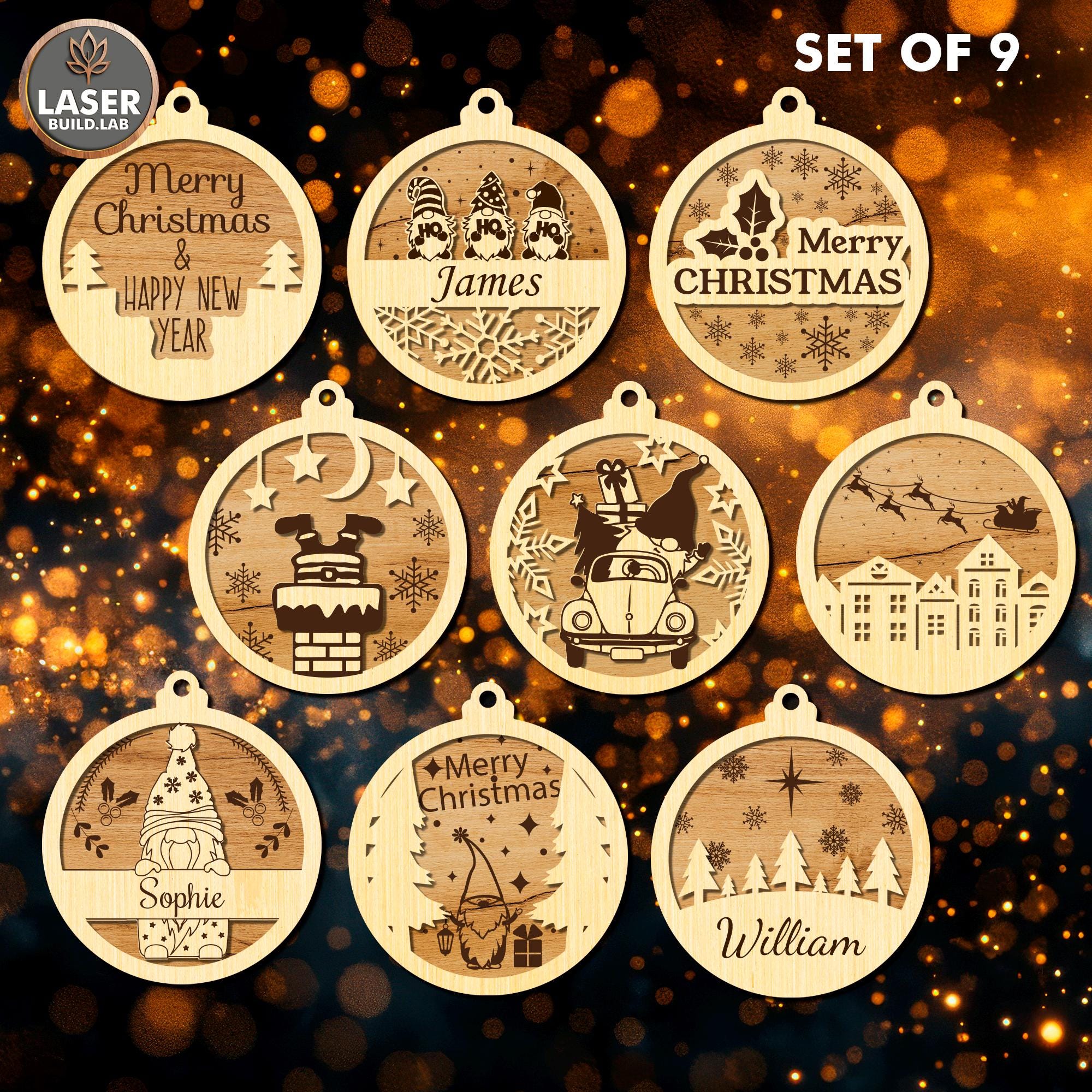 Laser Svg Christmas Ornaments Laser Files, Christmas Glowforge ...
