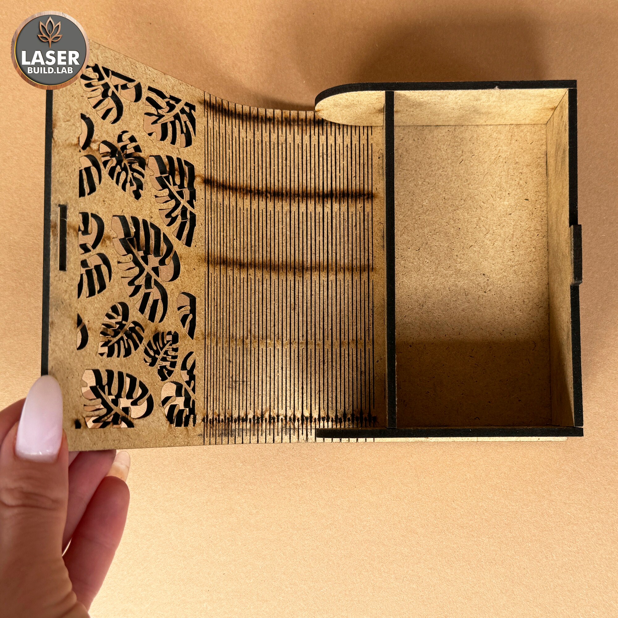 Svg Laser Cut File Box and Wooden Box With Lid, Laser Cut Box Book and ...