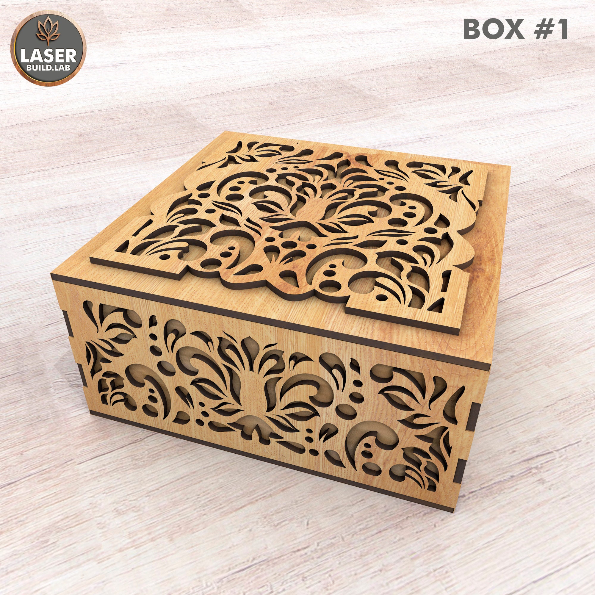 Laser Cut File Box and Laser Cut Box Svg, Laser File Box 3mm 1/8 Inch ...