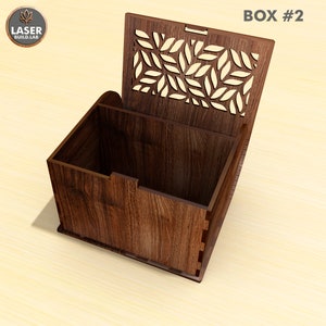 Set of 9 Laser Cut Box Svg Laser Cutter Box and Box Lasercut, Box ...