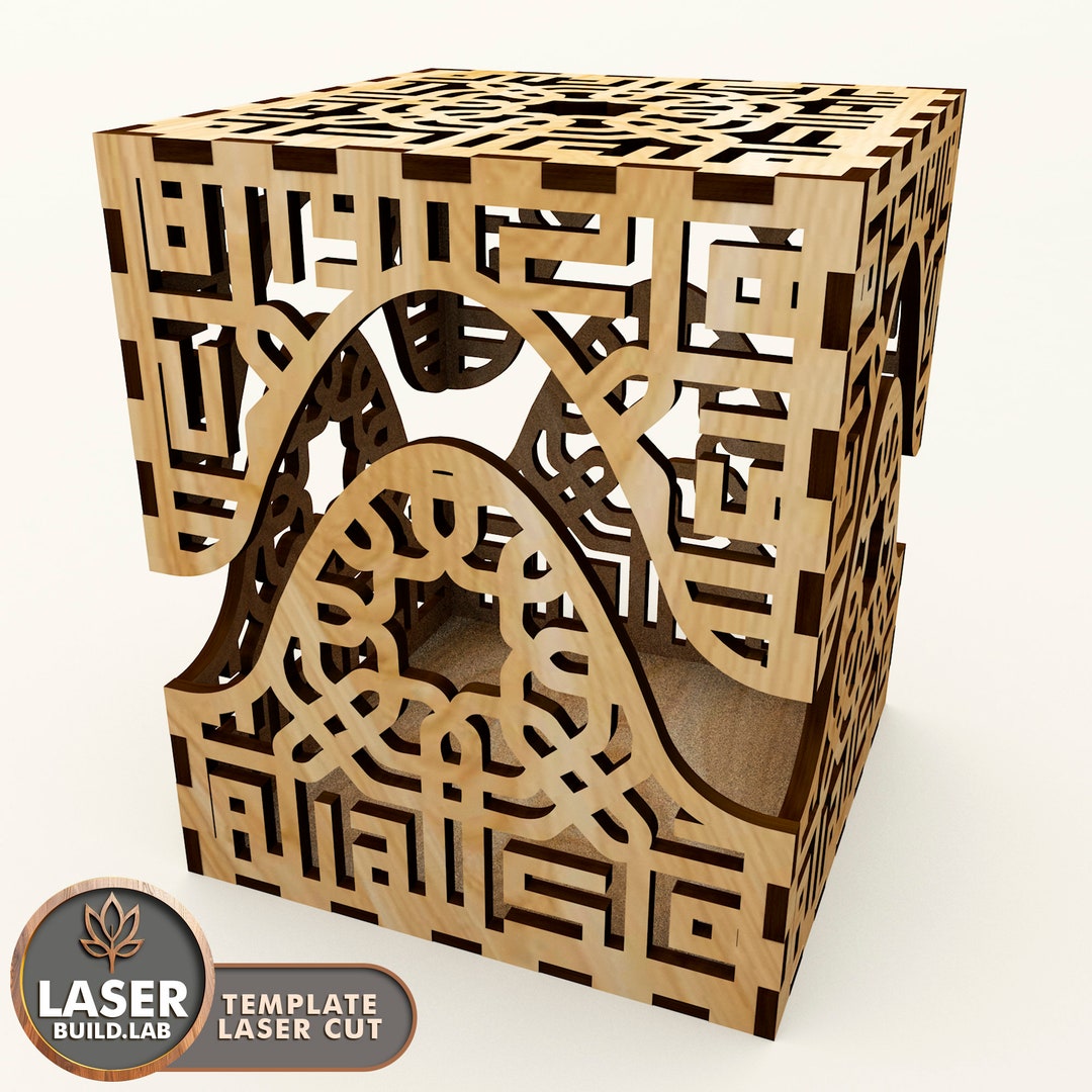 Creative Laser Cut Box With Lid Svg and Laser Box Svg, Gift Box Laser ...