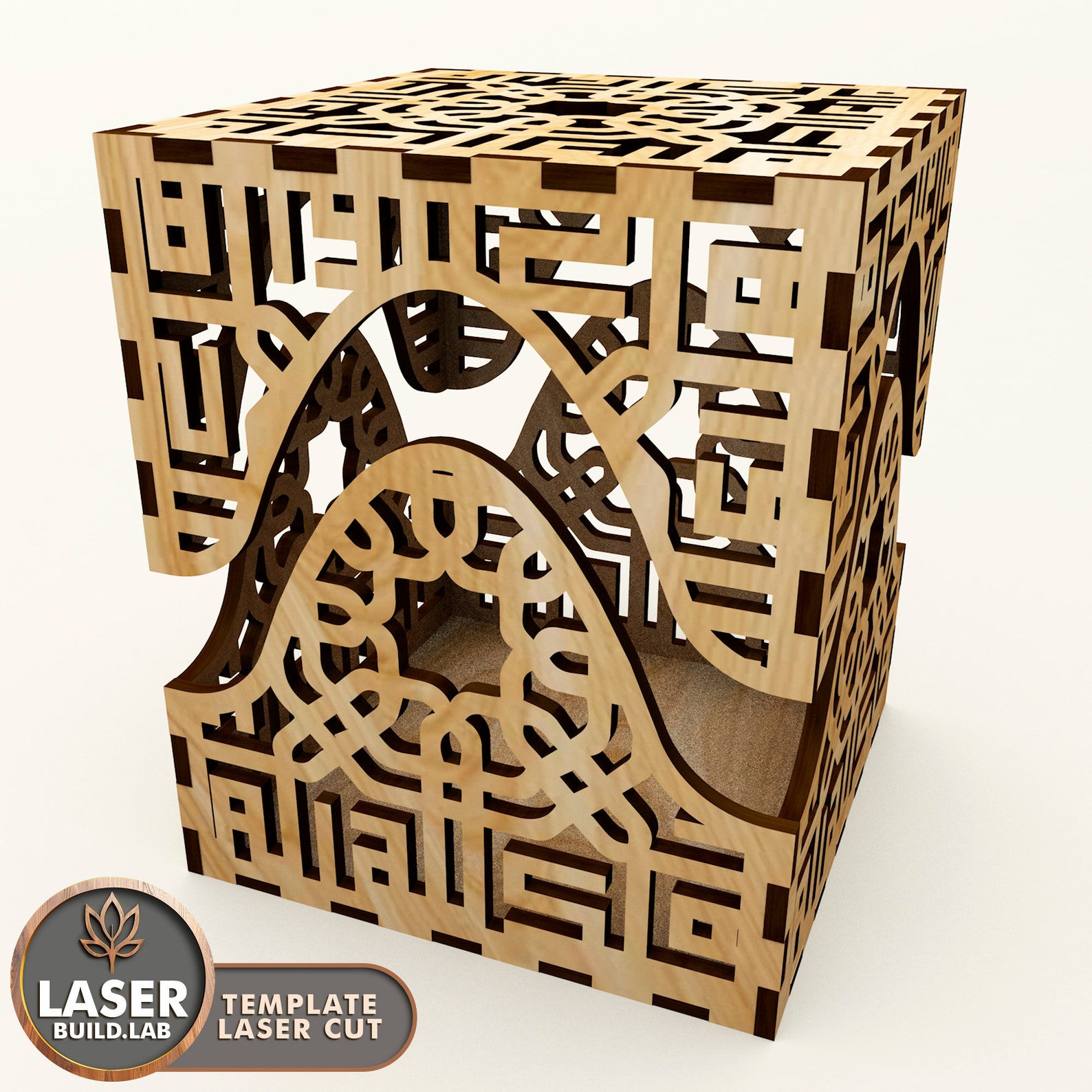Creative Laser Cut Box With Lid Svg and Laser Box Svg, Gift Box Laser ...