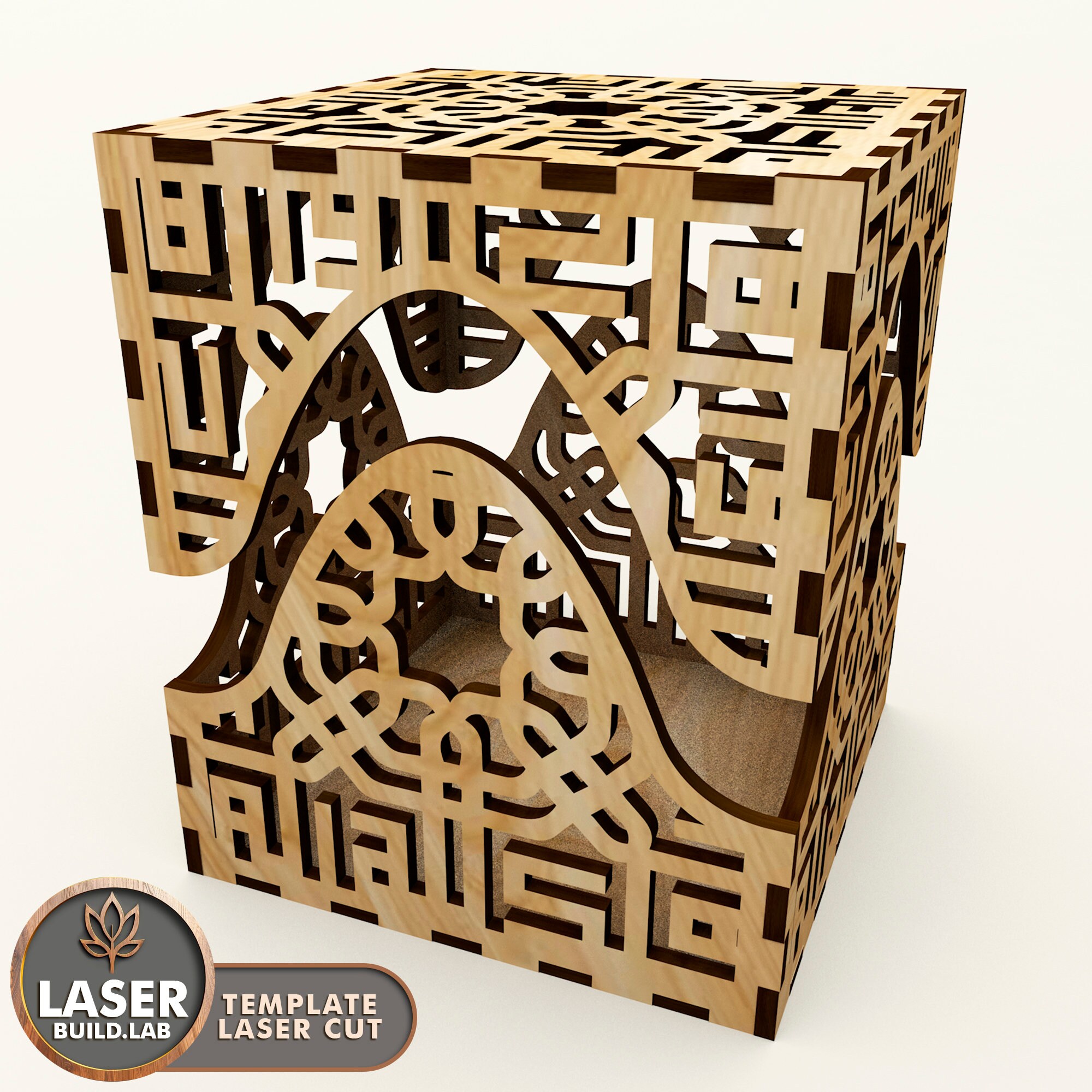 Creative Laser Cut Box With Lid Svg and Laser Box Svg, Gift Box Laser ...