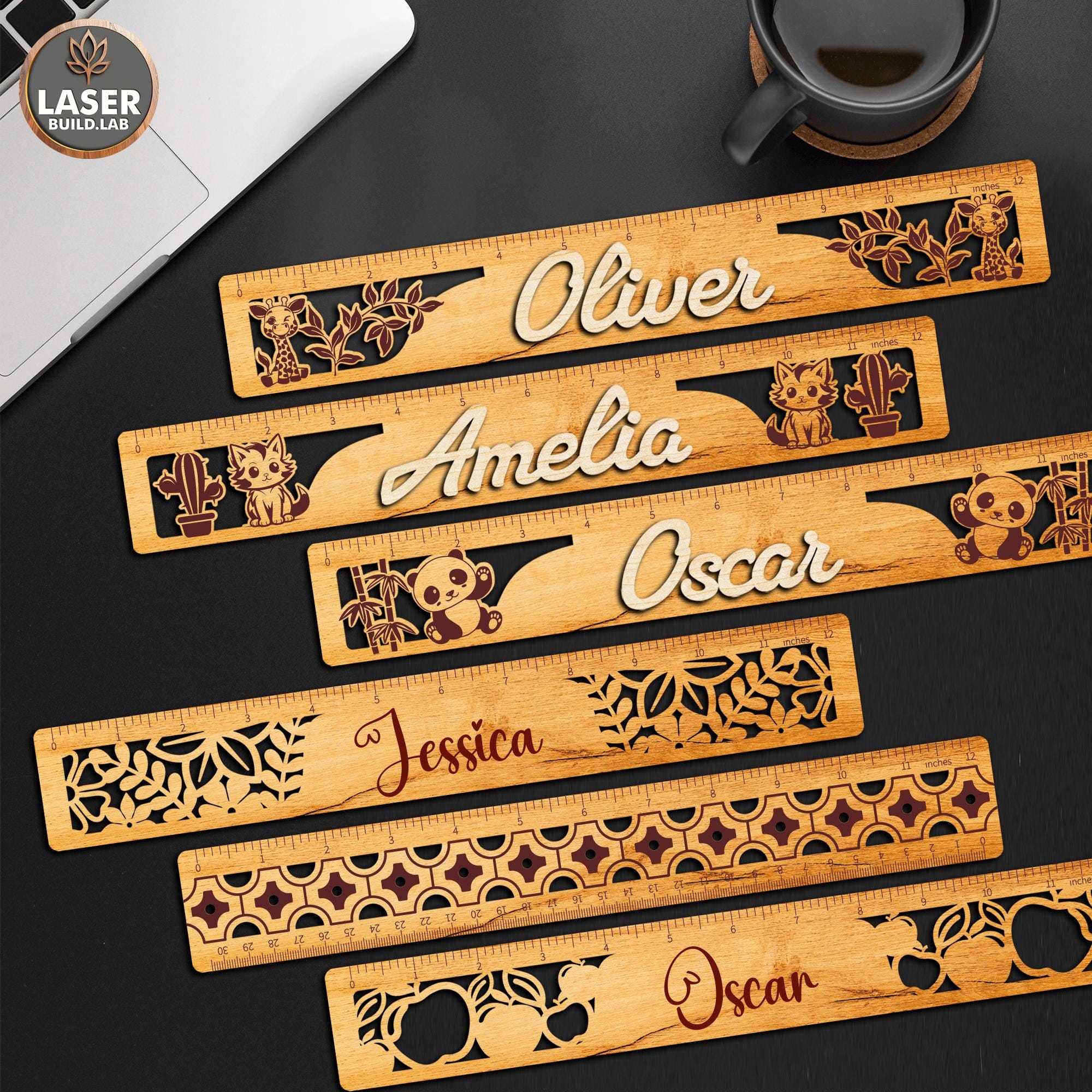 Custom Rulers Laser Cut Files and Ruler Svg Files, School Laser Cutting ...