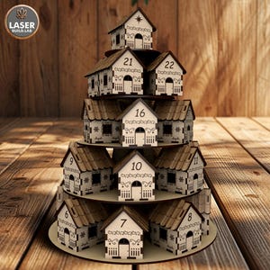 Laser Svg Christmas Advent Calendar Laser Cut File, Christmas Laser ...