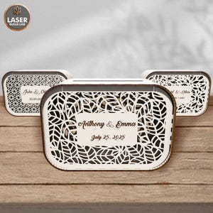 Laser Cut File Wedding Card Box Dxf Cut File, Wedding Laser Cut Box ...