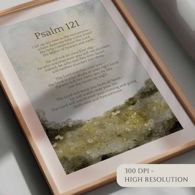 Psalm 121 A Song of Ascents / Digital Download Inspirational Christian ...