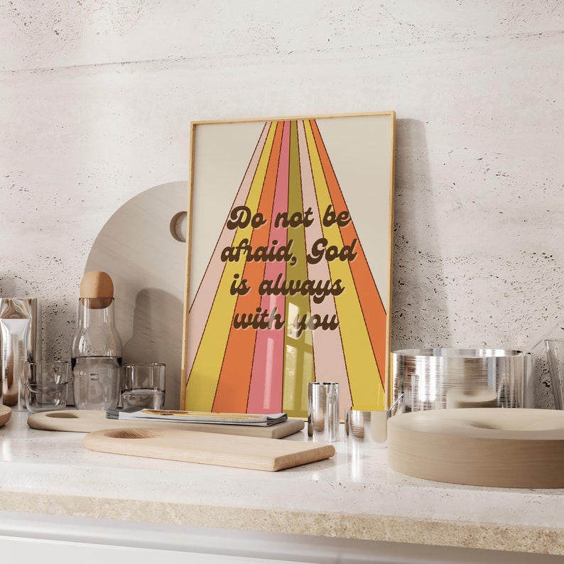 Isaiah 41:10 Bible Verse Poster Printable Do Not Be Afraid Colorful ...
