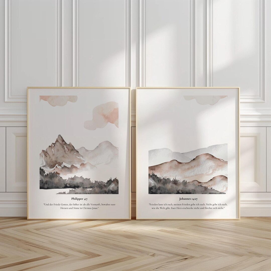 German Bible Verse Posters | Philipper 4,7 | Johannes 14,27 | Frieden ...