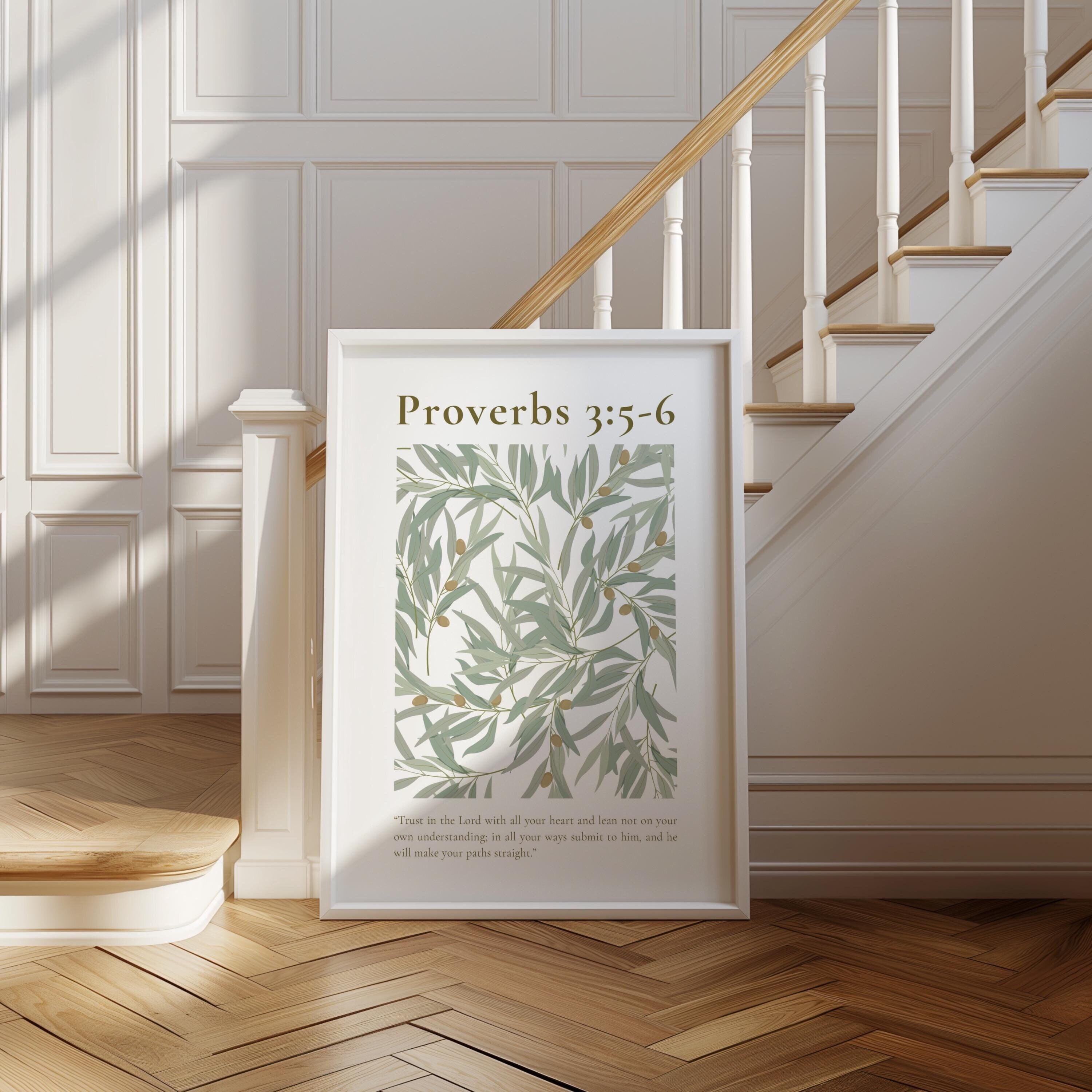 Trust in the Lord | Proverbs 3:5-6 Printable Poster Christian Faith ...