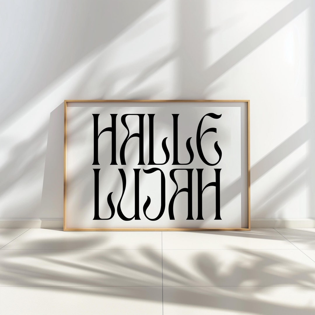 HALLELUJAH | Christian Wall Art, Bible Verse Home Decor, Blessing ...
