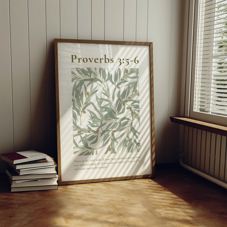 Trust in the Lord Proverbs 3:5-6 Printable Inspirational Christian Home ...