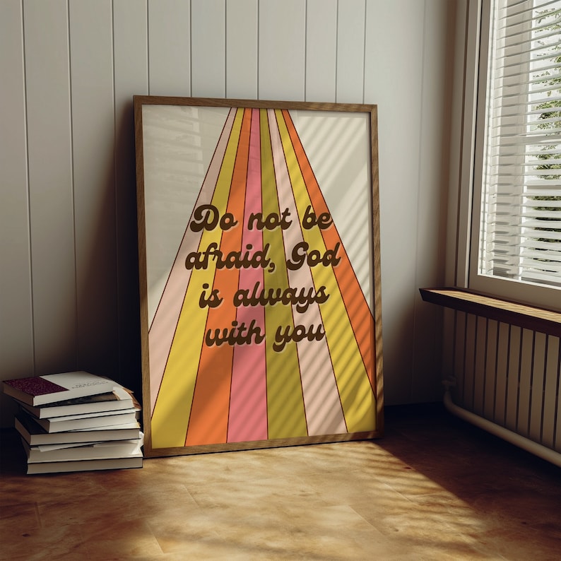 Isaiah 41:10 Bible Verse Poster Printable Do Not Be Afraid Colorful ...