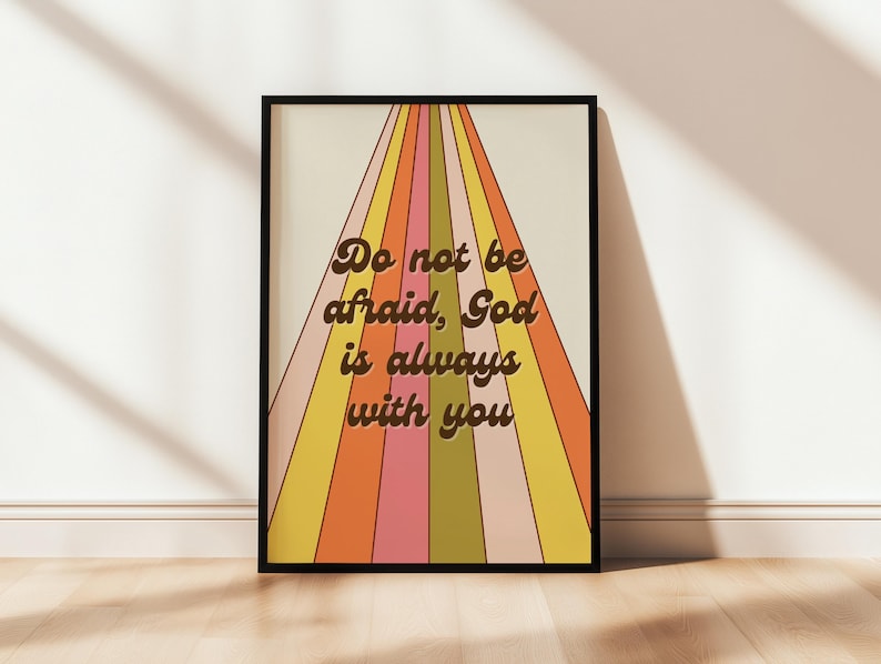 Isaiah 41:10 Bible Verse Poster Printable Do Not Be Afraid Colorful ...