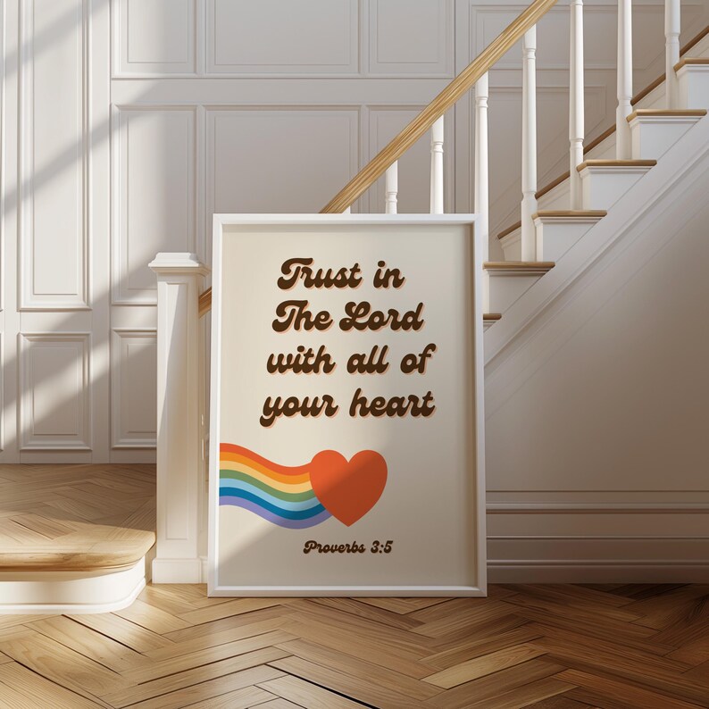 Proverbs 3:5 Printable Poster for Kids | Trust in the Lord With All of ...