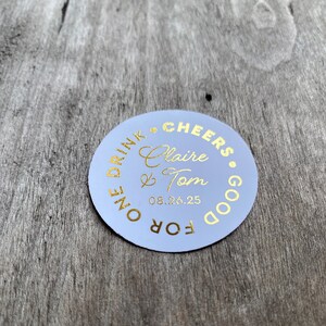 Gold Foil Wedding Drink Tokens Redeem for a Drink Coupon Bar Voucher ...