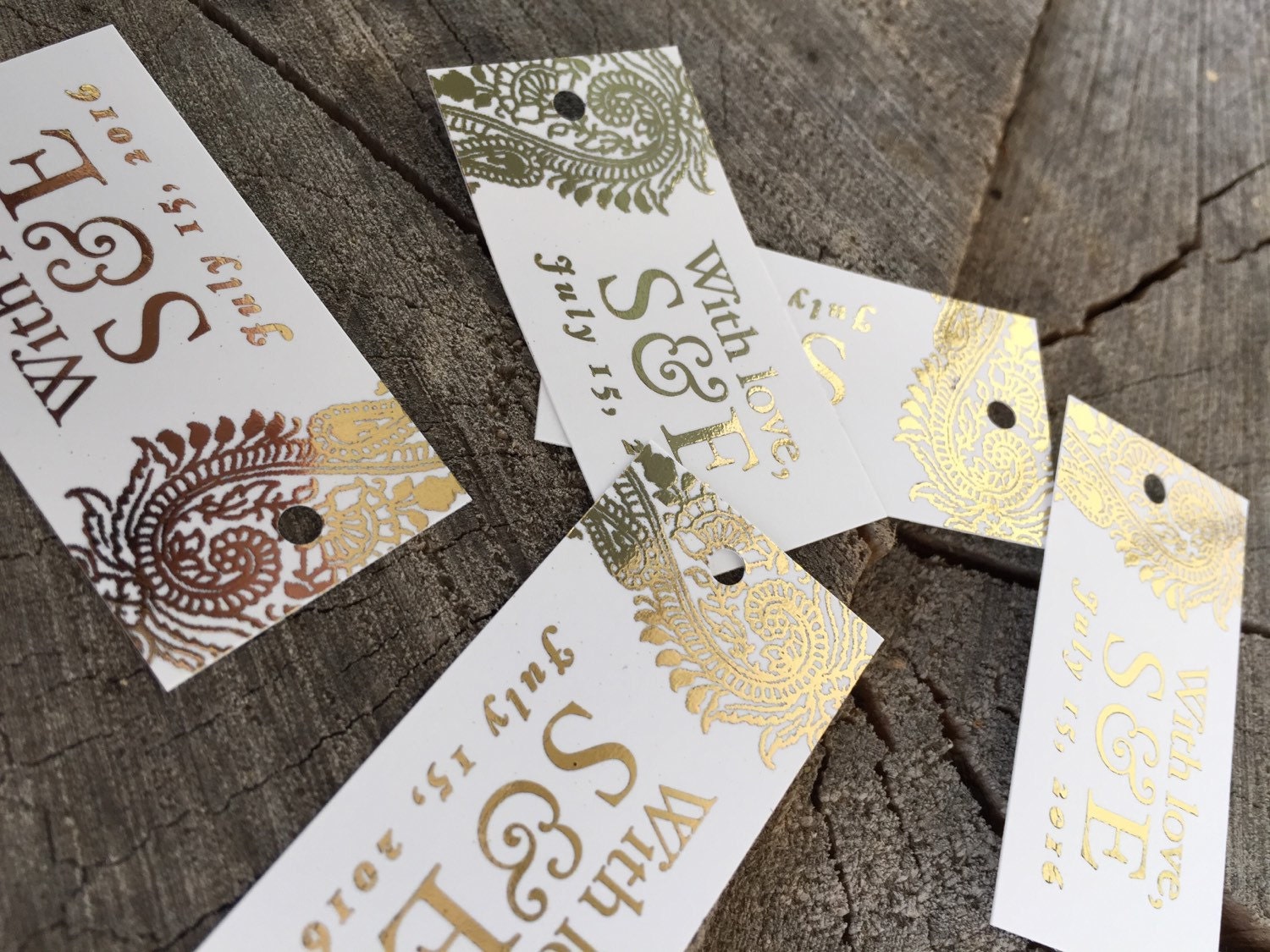 Gold Paisley Gift Tags Wedding Hindu Tags Rose Gold Indian - Etsy