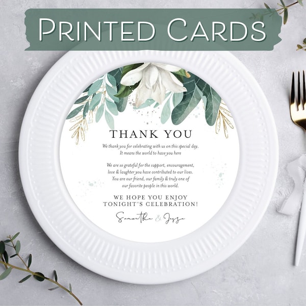 Charger Plate Thank You Cards - Etsy