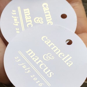 Gold Foil Simple Modern Round Tags Gold Foil Favor Tags Metallic Gold ...