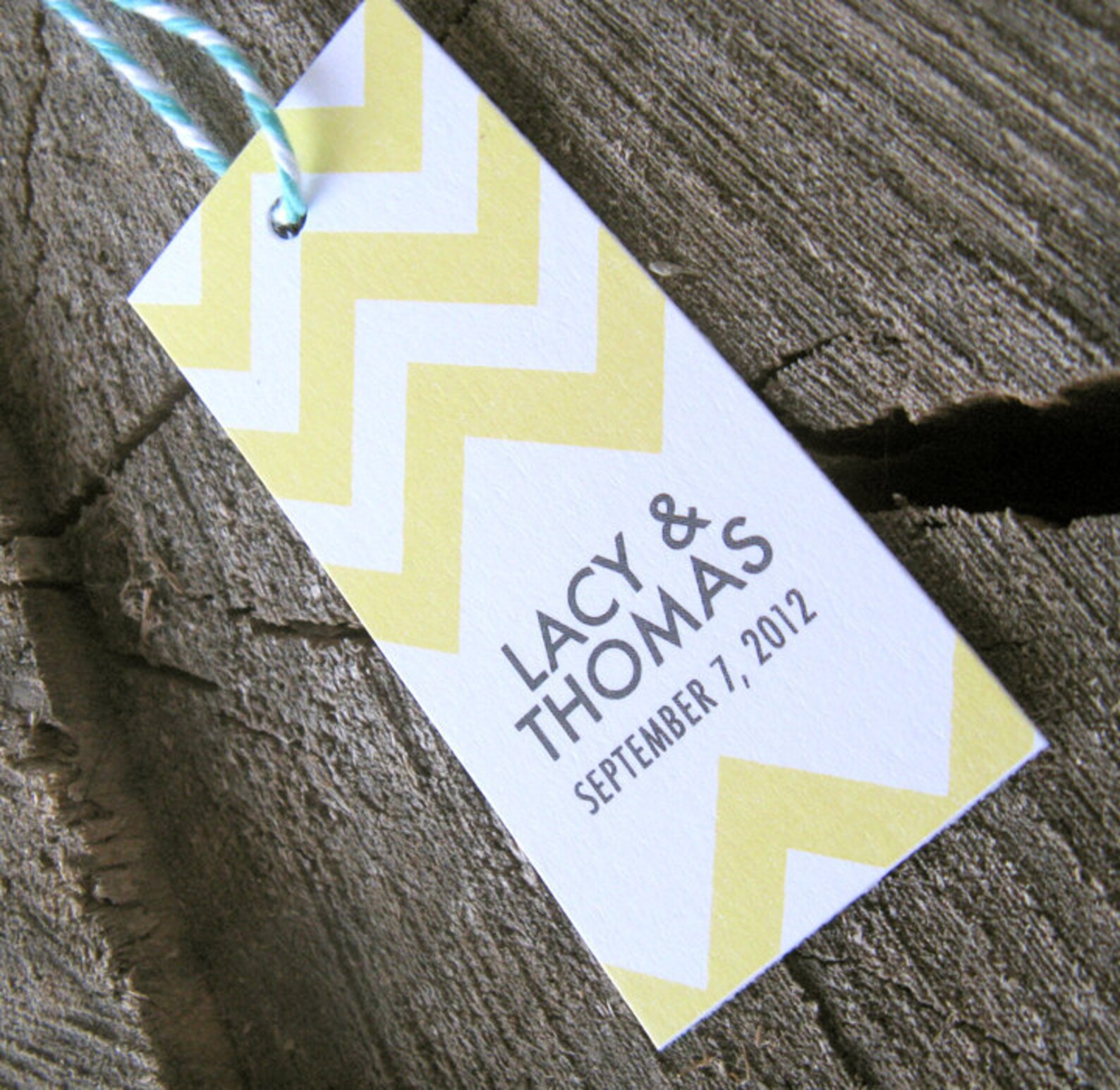 Yellow Chevron Stripe Gift Tags - Wedding Favor Tags - Party Gift Tags ...