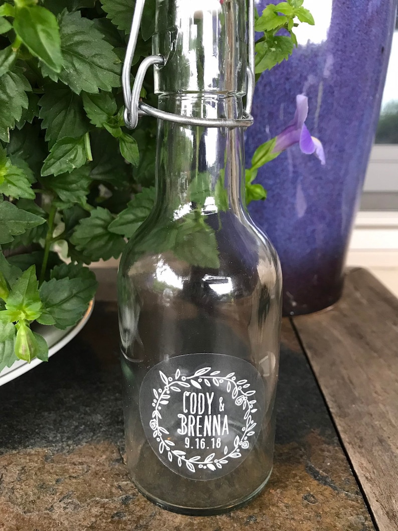 Waterproof Mason Jar Stickers White on Clear Mug Favor | Etsy