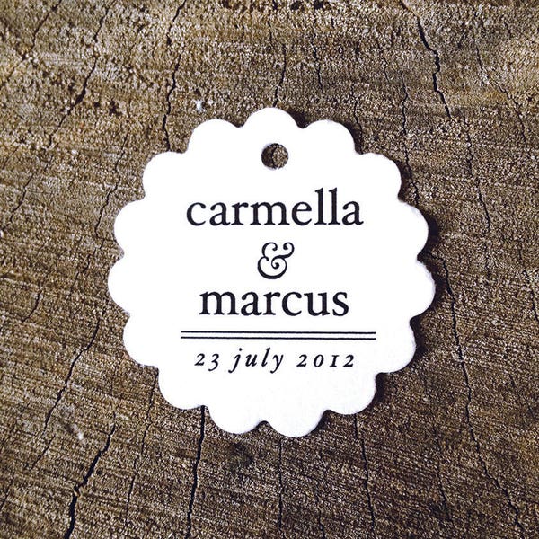 Printable Scalloped Favor Tags - Etsy