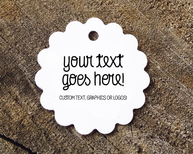 Clear Reusable Acrylic 4x4 Scalloped Gift Tag Name Tags for Weddings ...