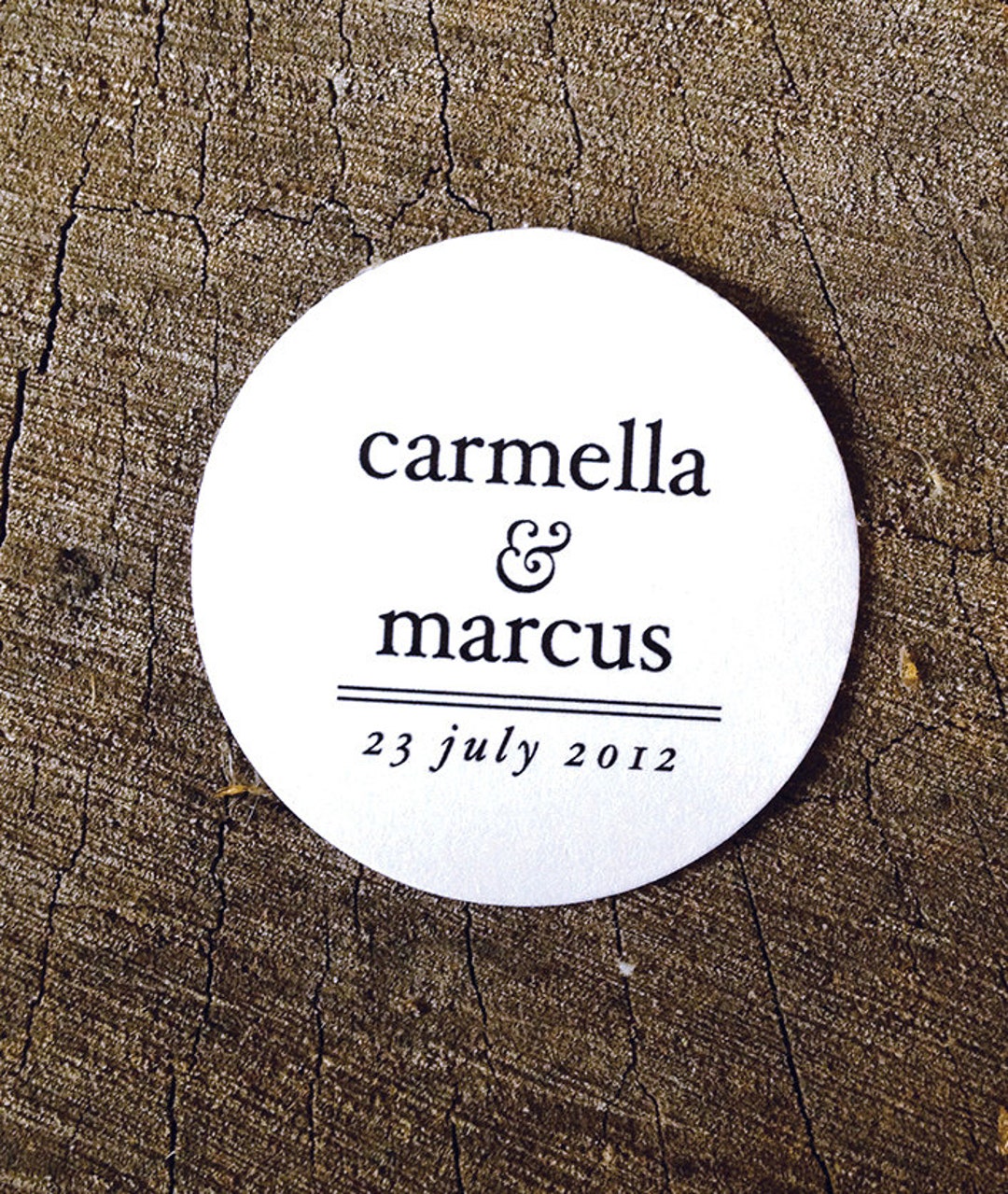 Simple Modern Wedding Favor Tags - Round Thank You Tags - Circle ...