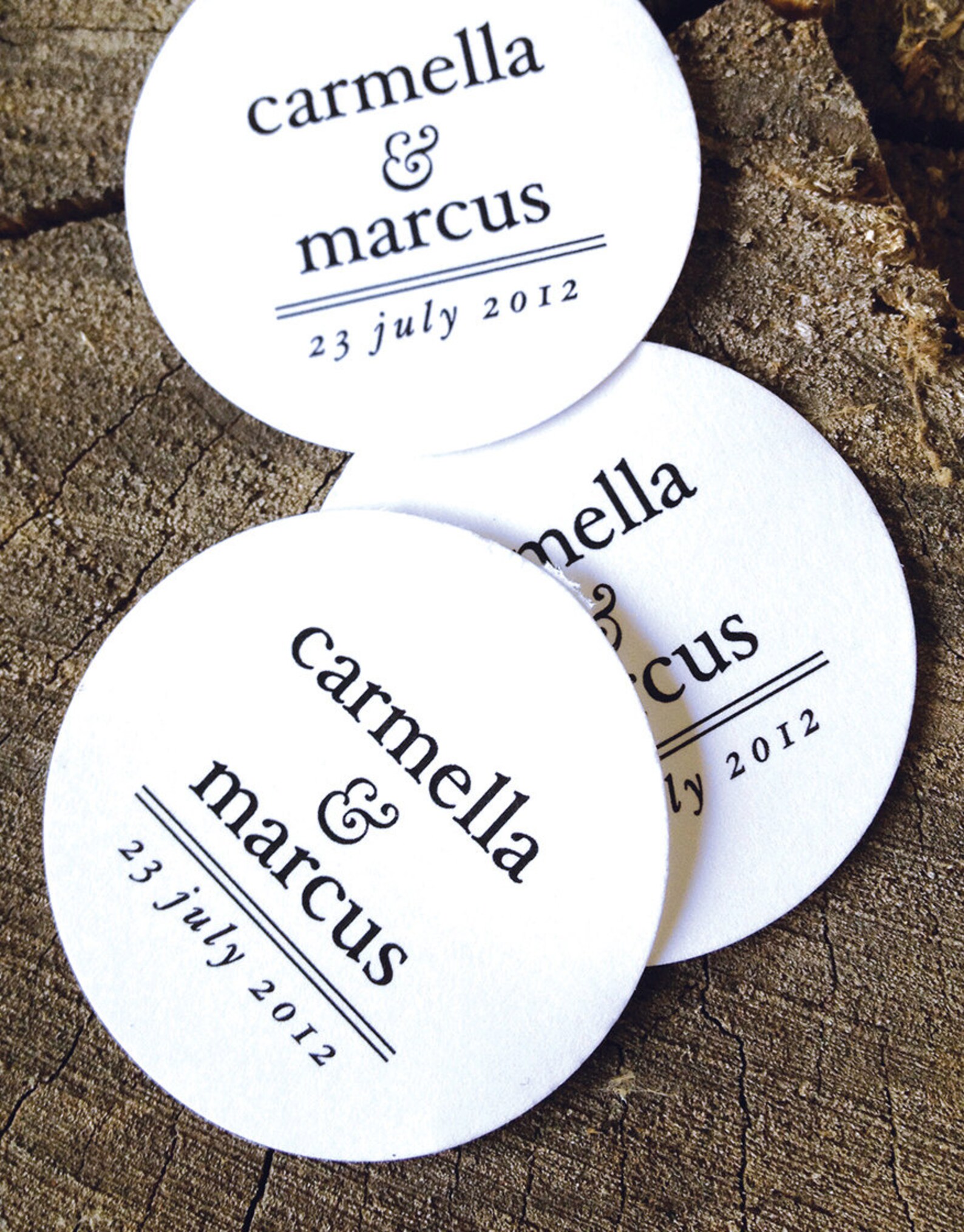Simple Modern Wedding Favor Tags - Round Thank You Tags - Circle ...
