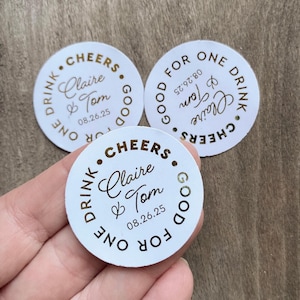 Gold Foil Wedding Drink Tokens - Redeem for a Drink Coupon - Bar ...