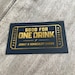 Gold Foil on Black Wedding Drink Ticket - Redeem for a Drink Coupon ...