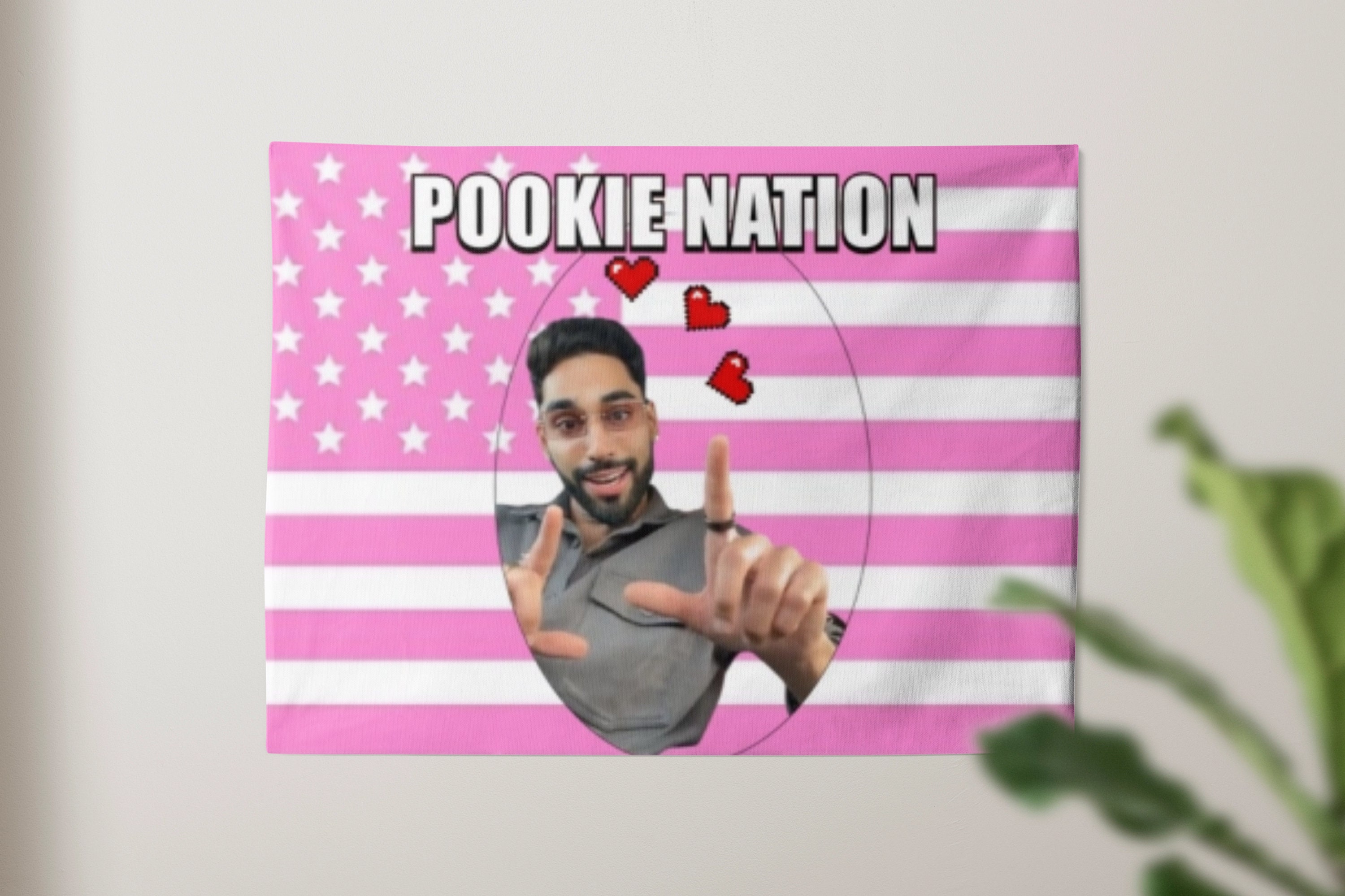Pookie Nation Funny Meme Tapestry Prayag Tiktok Viral Room Decor Joke ...