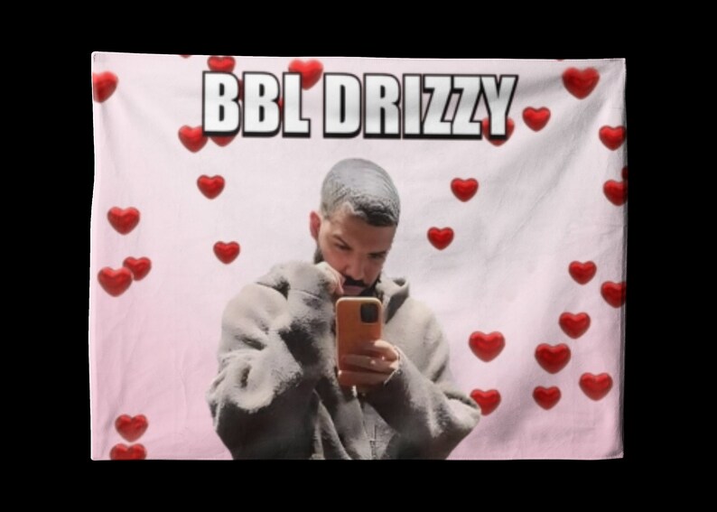 BBL Drizzy Funny Drake Tapestry Room Decor Joke Meme Gift Decorative ...