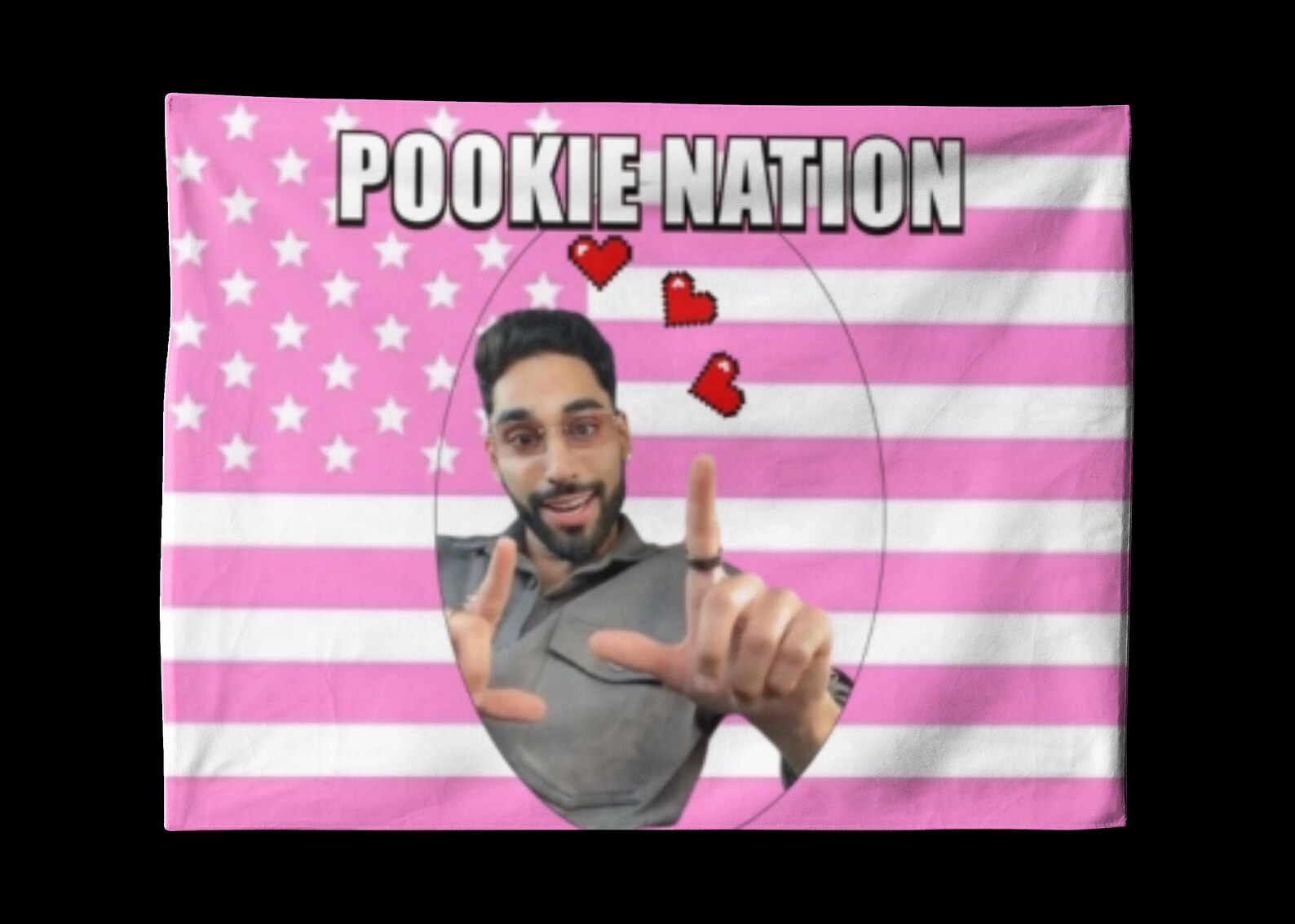 Pookie Nation Funny Meme Tapestry Prayag Tiktok Viral Room Decor Joke ...
