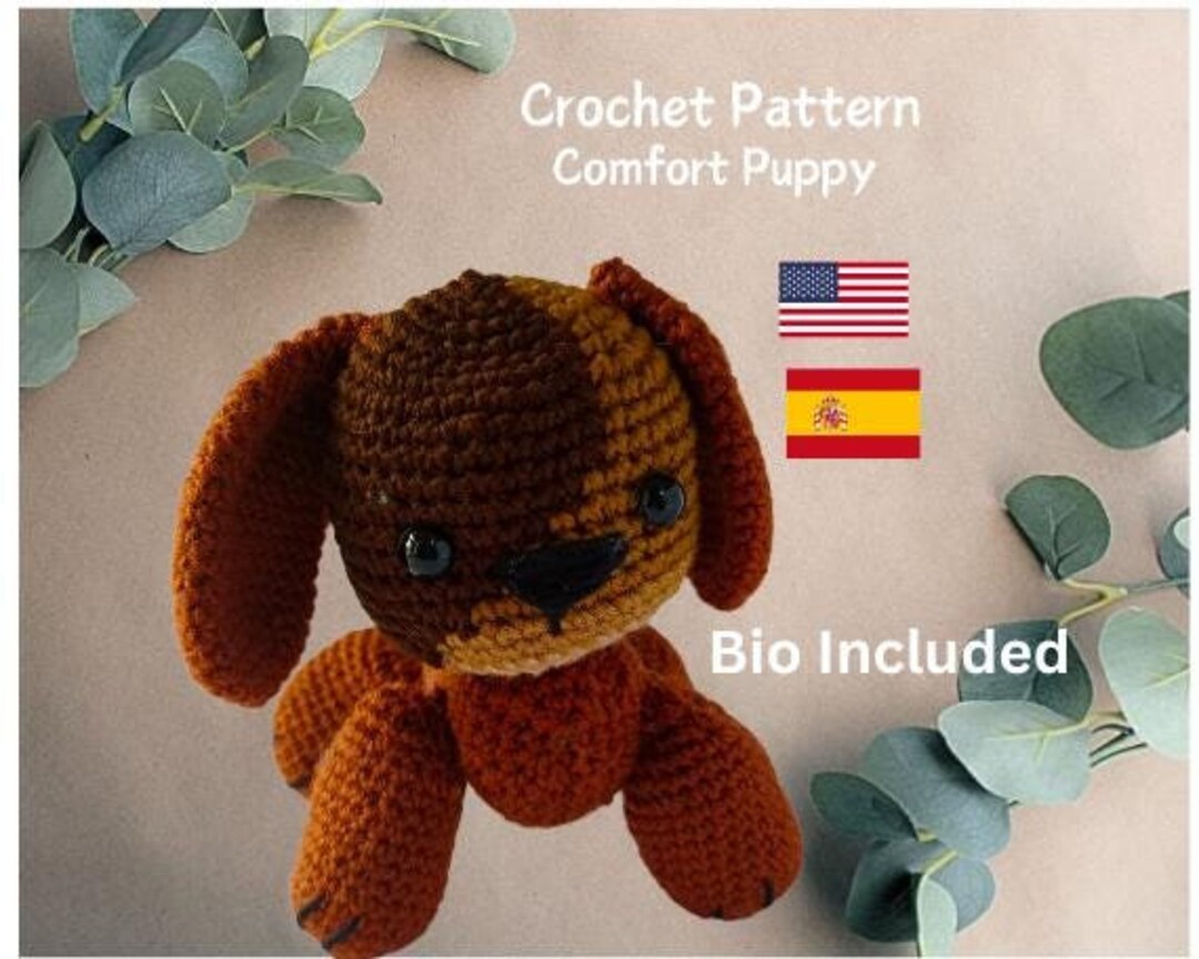 Crochet Pattern Dog, Amigurumi Tutorial PDF, Cute Puppy Plushie, Doggie ...