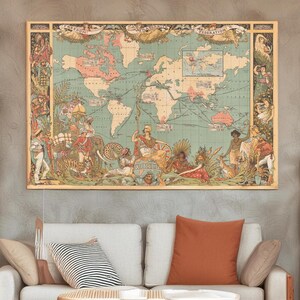 World Map With the Colonial British Empire, 1886, Antique Map, Old Map ...