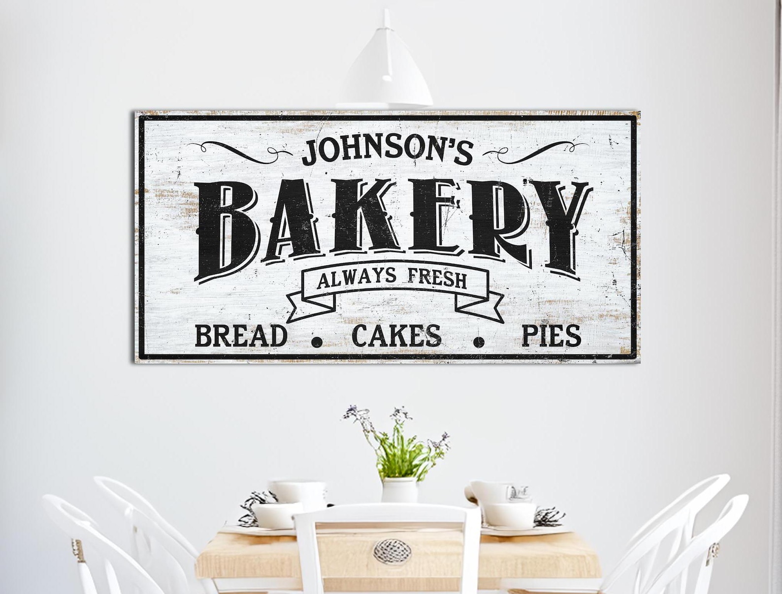 Custom Bakery Sign, Rustic Kitchen Decor, Vintage Dining Room Decor ...